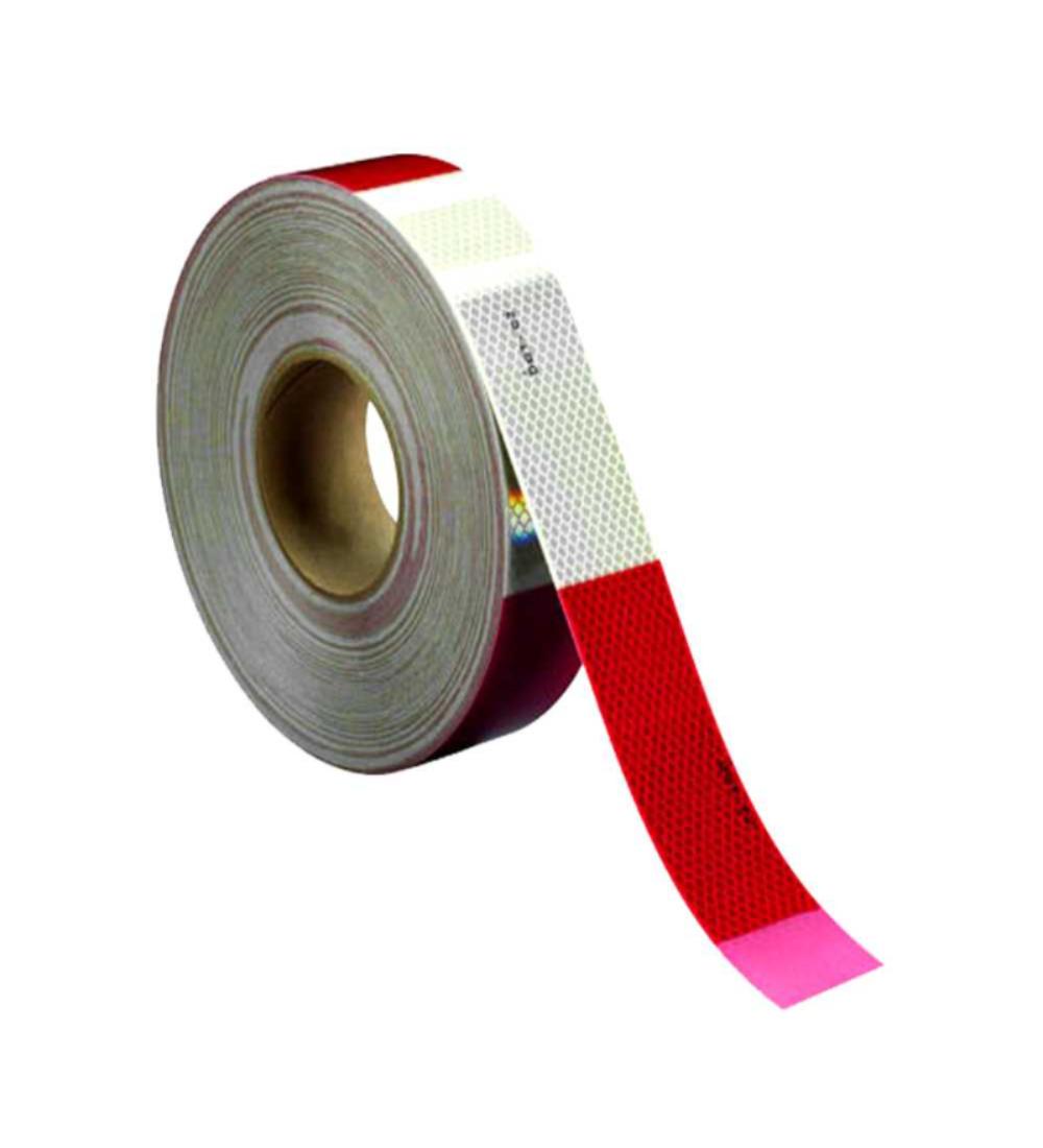 cinta reflectiva roja/blanca 983 3m por rollo