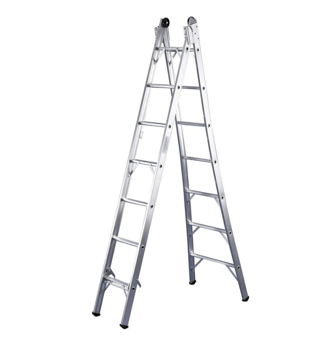 escalera extensible aluminio 2x8 peldaños alustep p008