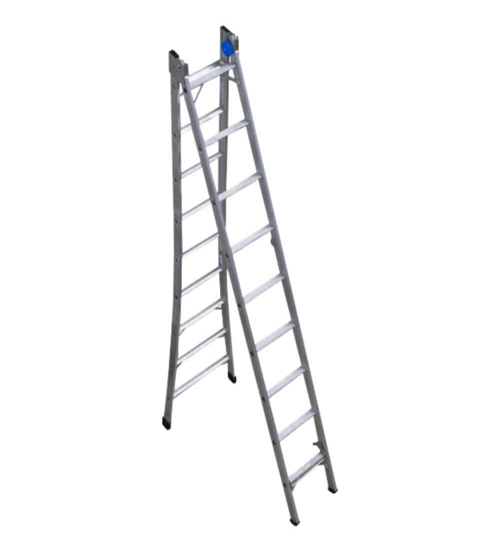 escalera extensible aluminio 2x11 peldaños alustep p011