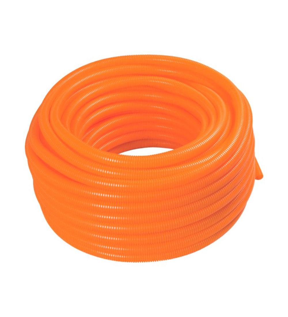 caño corrugado tramontina 3/4 x 25m naranja