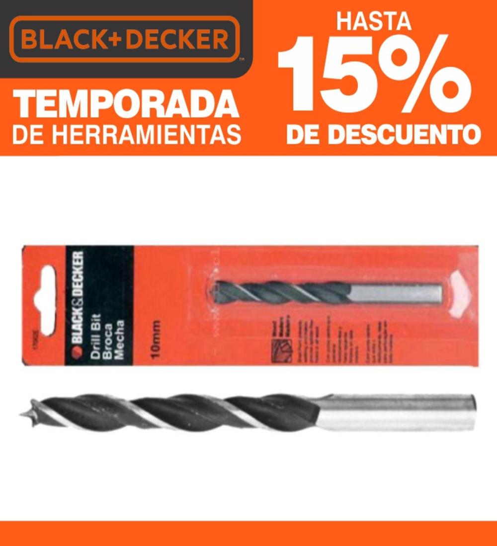 mecha para madera 3 puntas b+d 10mm en blister
