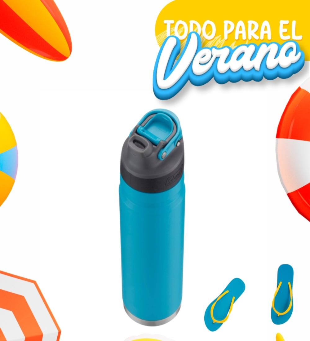 botella pico inoxidable coleman 700 ml celeste