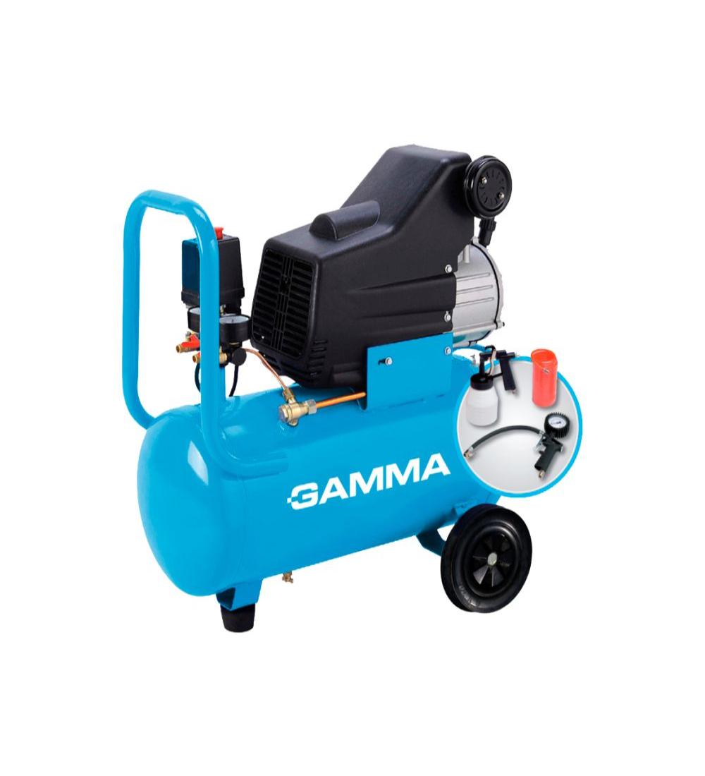 compresor de aire gamma 25 litros 1.5hp monofásico con kit