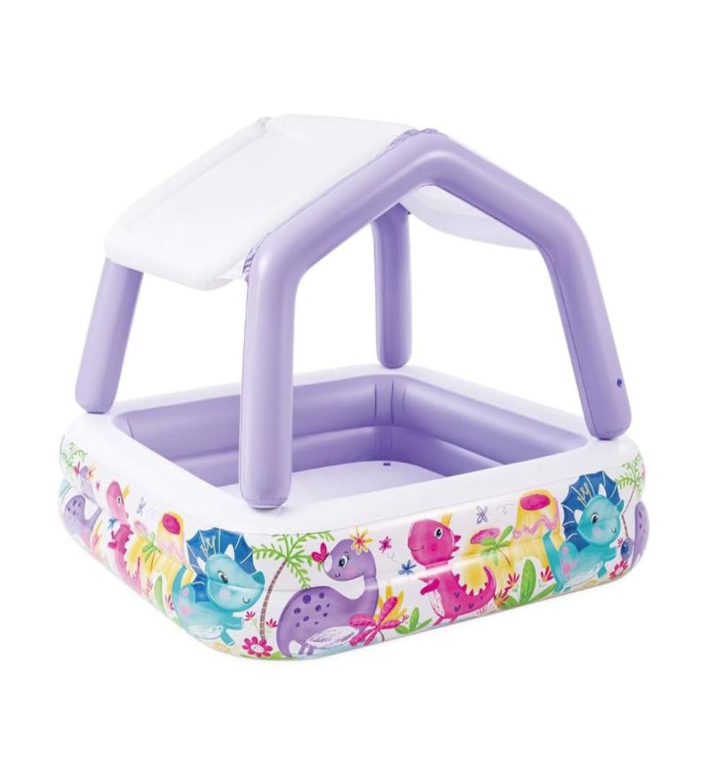 piscina inflable con toldo intex lila 295lt
