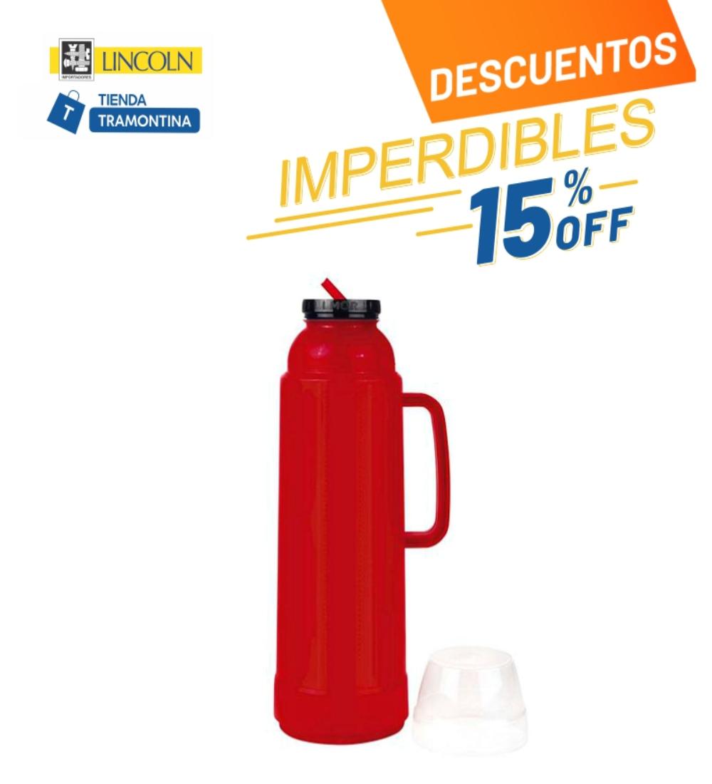 termo agua caliente mor c/pico rojo 1l