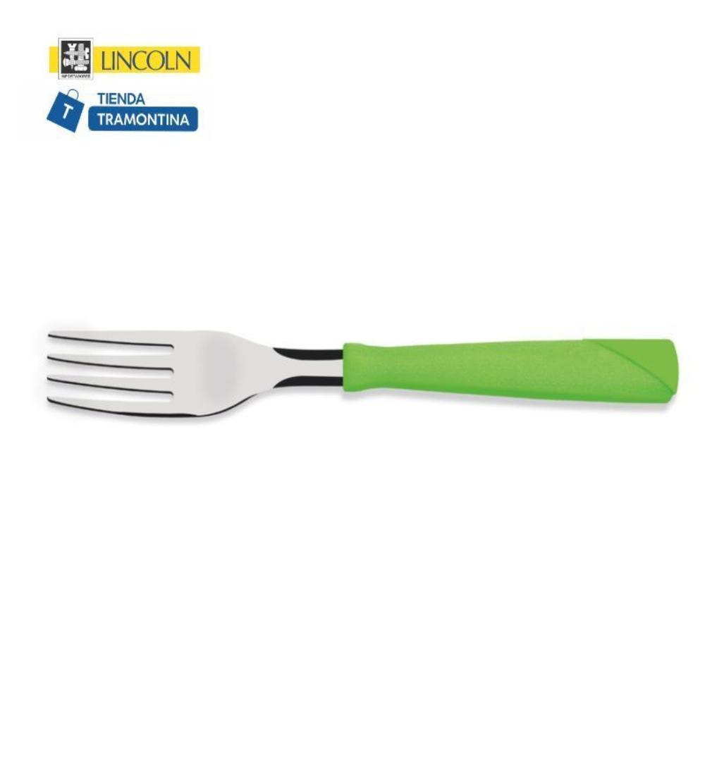 tenedor new kolor tramontina verde 12 piezas