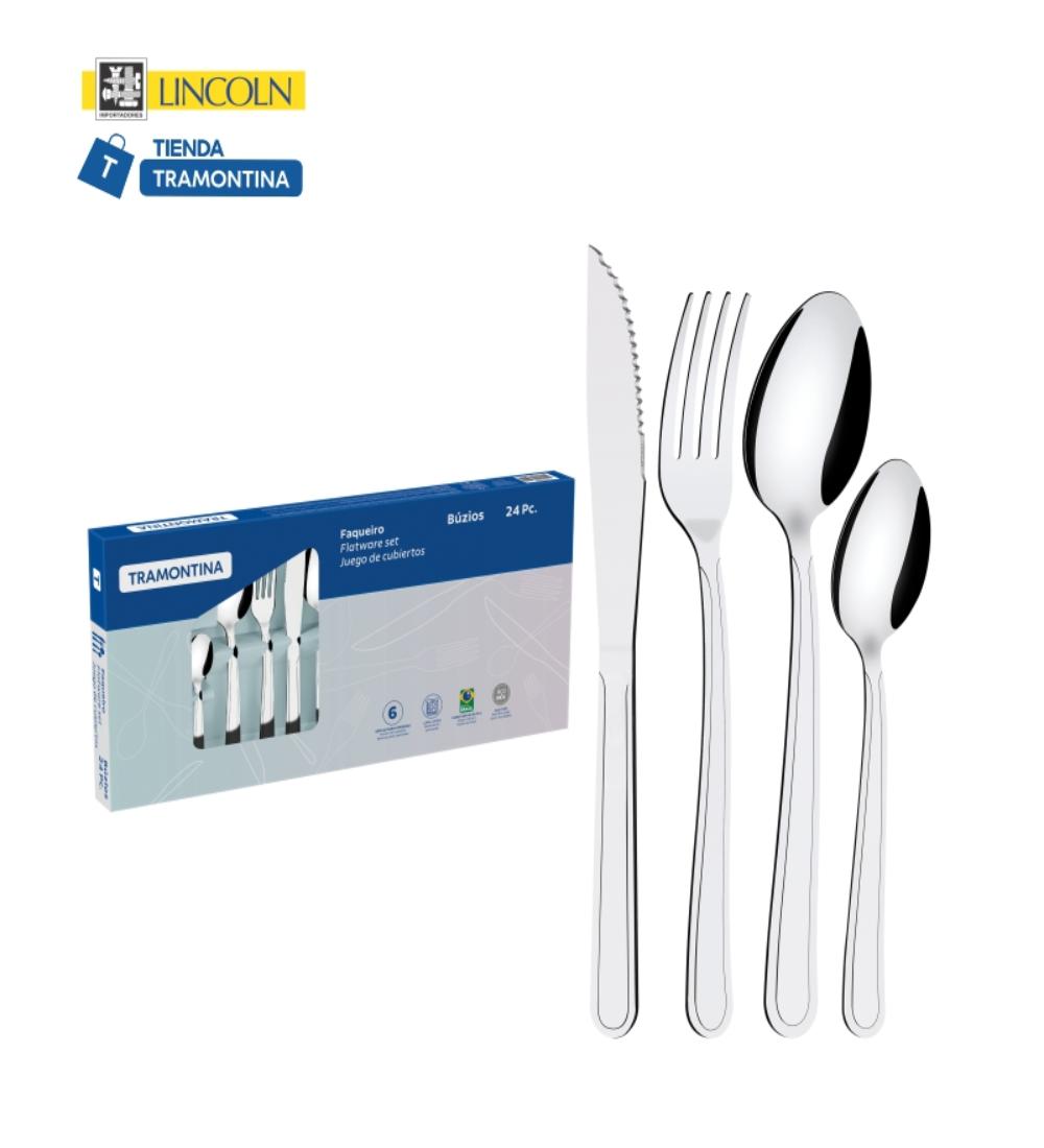 juego de cubiertos tramontina buzios 24 piezas