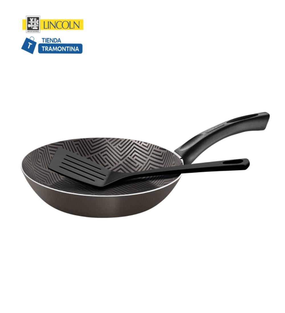 sartén teflonada tramontina negro 22cm